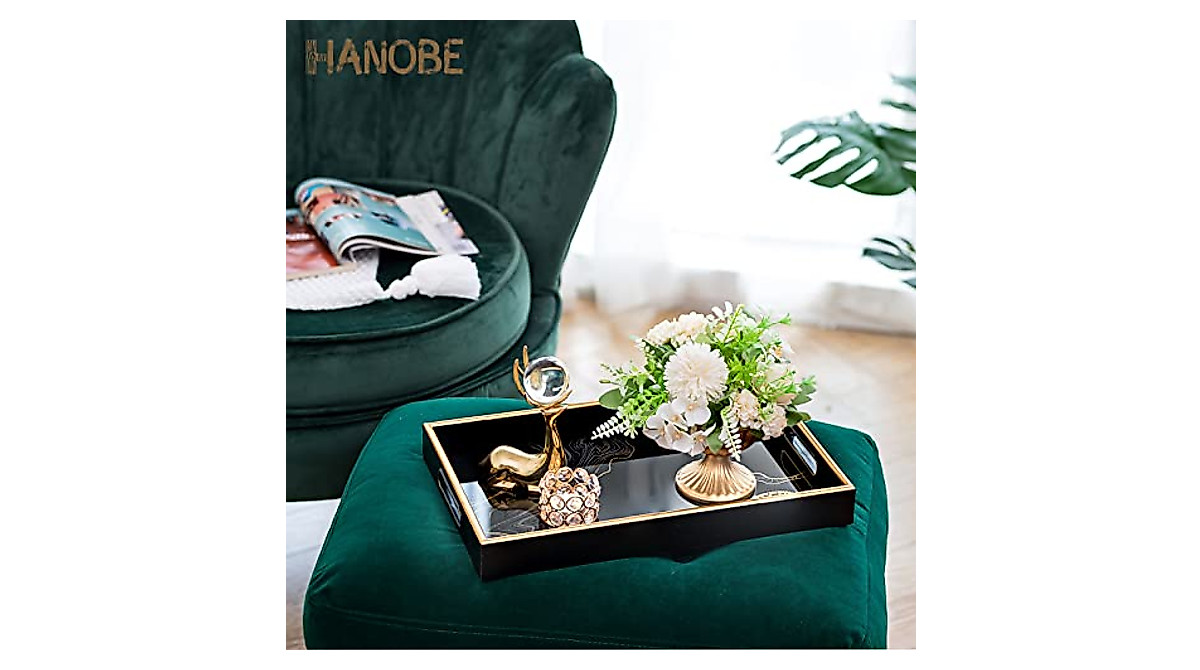 Hanobe Decorative Serving Tray - Modern Design & Easy Clean