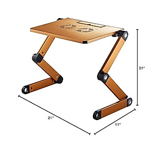 Urban Shop Gold Sit Laptop Desk Stand