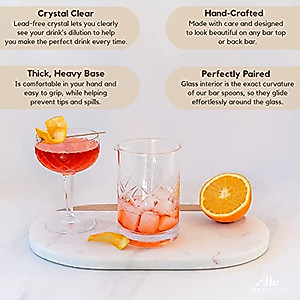 A Bar Above Diamond Cut Cocktail Mixing Glass – Thick, Sturdy Glass Beaker to Mix & Stir Cocktails – Drink Mixer Glass for Bar Mixing Set – Basic Professional or Home Bar Accessories (18 oz)