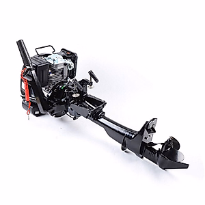 TFCFL 4 Stroke 6.0HP Electric Outboard Motor,Outboard Motor Boat Engine Water Cooling CDI System,Heavy Duty Inflatable Fishing Boat Engine 3.75KW 2500 R/MIN (4 Stroke 6.0HP)
