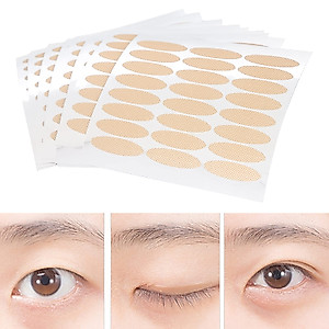 ZJchao Eyelid Tape, 240 Pairs Double Tapes Stickers Strip Sticker with Fork Rod Eyelids Big Eye Makeup Tool for Saggy Hooded Droopy Uneven Mono-Eyelids