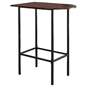 Monarch Specialties Metal Space Saver Bar Table, 24 by 36-Inch, Cappuccino/Black, 36" X 24" X 41"