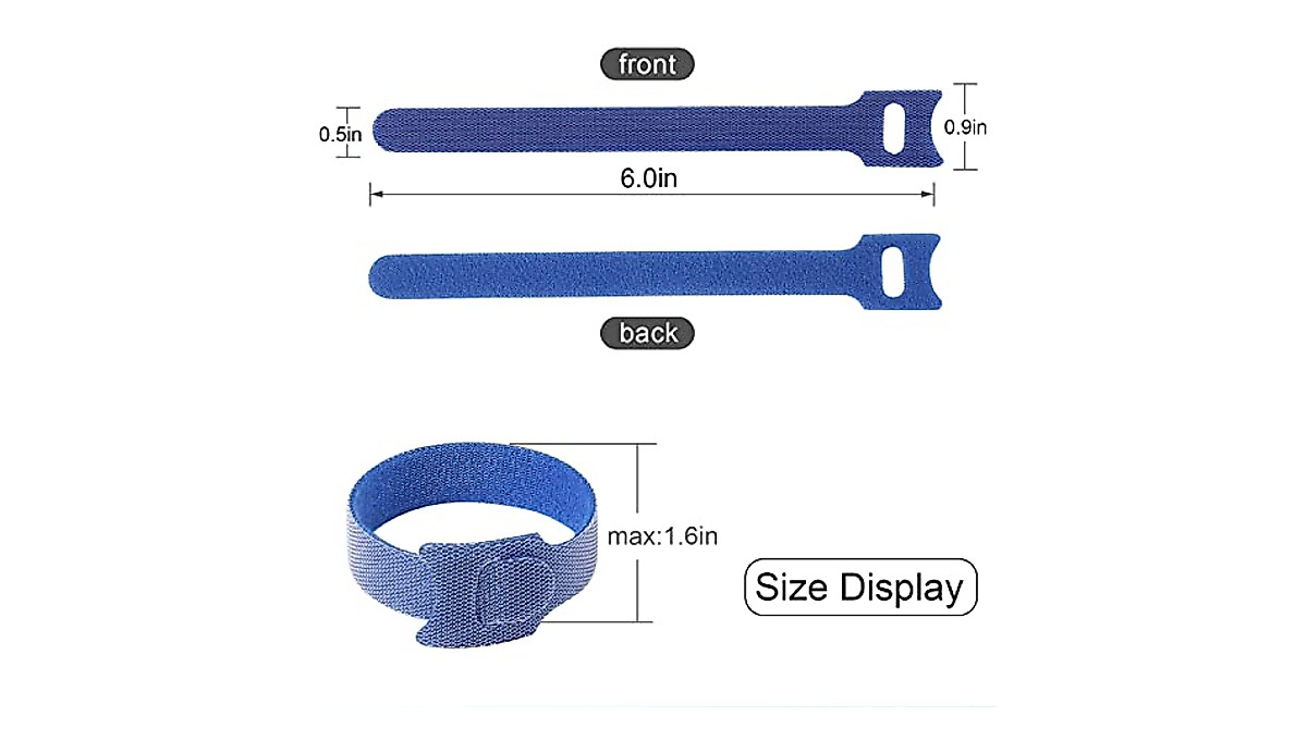 120PCS Reusable Cable Ties for Home & Office Organizing