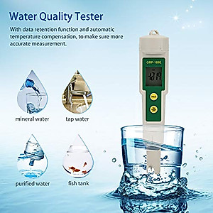 ORP Meter, Digital PH Meter IP65 ORP Analyzer Tester, Water Positive Negative Electronic Tester -1999-1999mV with Large Backlit Display