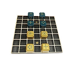 Project Genius: Deblockle- The Game of Tips and Turns, 2 Player Strategy Game, Game for Families and Adults, Ages 8+, Solid Wood Based Board and Blocks