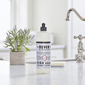 MRS. MEYER'S CLEAN DAY Liquid Dish Soap, Cruelty Free Formula, Lavender Scent, 16 oz