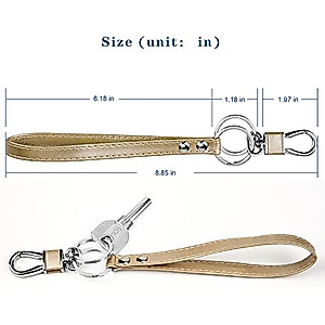 Amazon Essentials - Lanyard Keychain with Detachable Alloy Metal Rings (champagne gold)