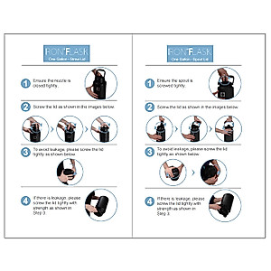 IRON °FLASK Sports Water Bottle - Gallon Series - 2 Lids (Straw and Spout), Leak Proof, Vacuum Insulated Stainless Steel, Double Walled, Thermo Mug, Metal Canteen Jug Growler - Blue Waves, 128 Oz