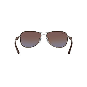 Ray-Ban Men's RB3519 Aviator Sunglasses, Matte Gunmetal/Brown Polarized, 59 mm