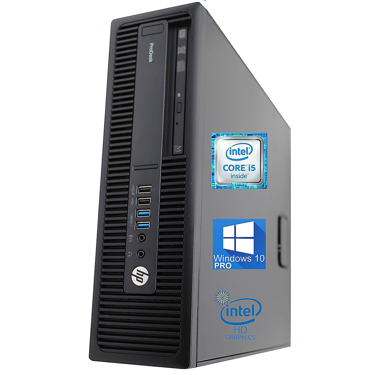 HP 600 G2 ProDesk SFF Desktop, Intel Quad-Core i5-6500 Upto 3.6GHz, 32GB RAM, 1TB SSD, AMD Radeon HD6450 1GB 4K, Wi-Fi, Bluetooth, DVD, HDMI, DisplayPort - Windows 10 Pro (Renewed)