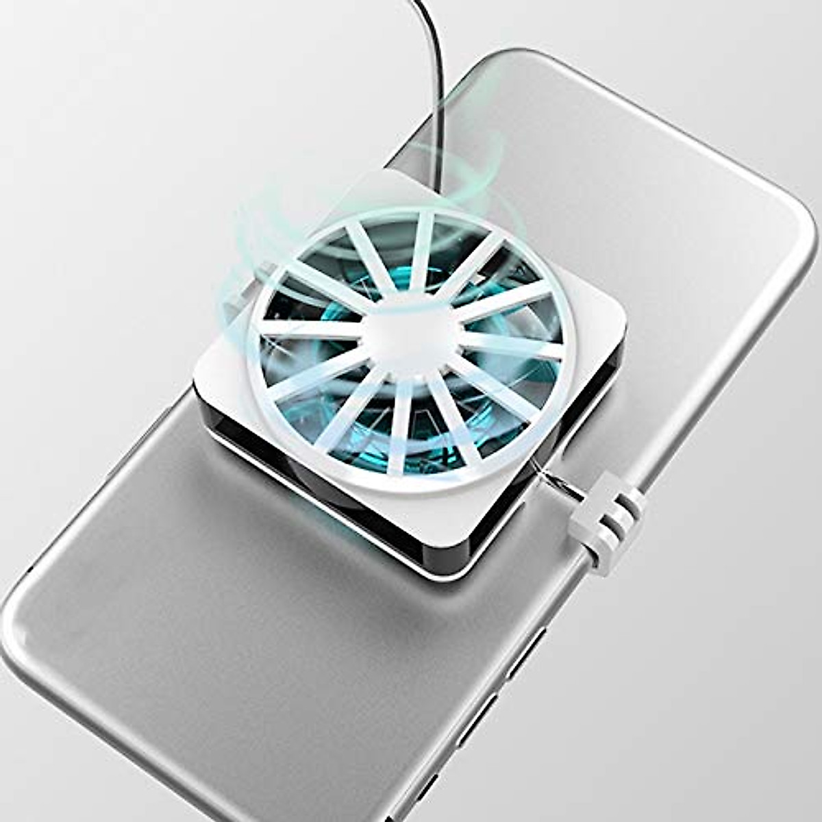 JYXDKD Mobile Phone Cooler Universal Gaming Phone Cooler Portable RGB Fan Holder Heat Sink Anchor Game Radiator