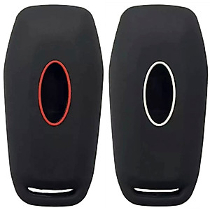 REPROTECTING Silicone Rubber Key Fob Cover Compatible with 2013-2018 Ford Edge Explorer F-150 F-250 Super Duty F-350 Super Duty Fusion Mustang Lincoln MKX M3N-A2C31243300