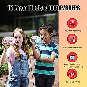 GIENEX Kids Selfie Camera, Christmas Birthday Gifts for Boys Age 3-9, HD Digital Video Cameras for Toddler, Portable Toy for 3 4 5 6 7 8 Year Old Boy with 32GB SD Card (Color : Pink)