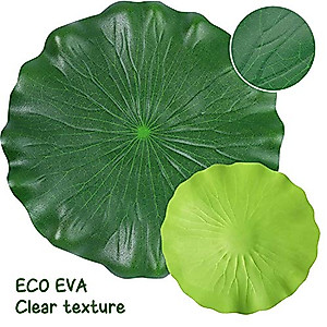 ZAUGONTW 20 Pcs Artificial Lily Pads for Ponds, Realistic Floating Lily Pads Leaves, Lotus Leaves Water Lily Pads Artificial Foliage Pond Decor for Koi Fish Pool Patio Aquarium