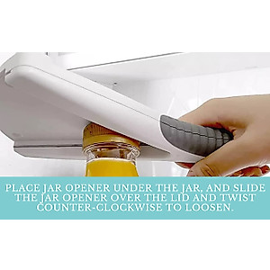 Jar Opener - Perfect Kitchen Gadget for Seniors and Those with Weak Hands or Arthritis - Under Cabinet Mountable with Adjustable Grips for All Jar and Bottle Sizes"