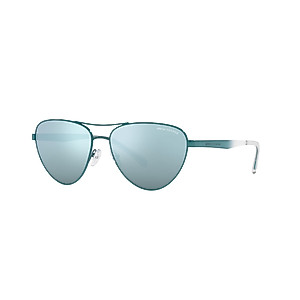 A|X Armani Exchange Women's AX2042S Pilot Sunglasses, Blue Mirrored White, 57 mm
