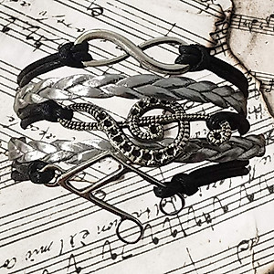 Infinity Collection Music Bracelet - Music Jewelry - Music Gift - Treble Clef Jewelry - Music Note- Music Lover Jewelry Gift