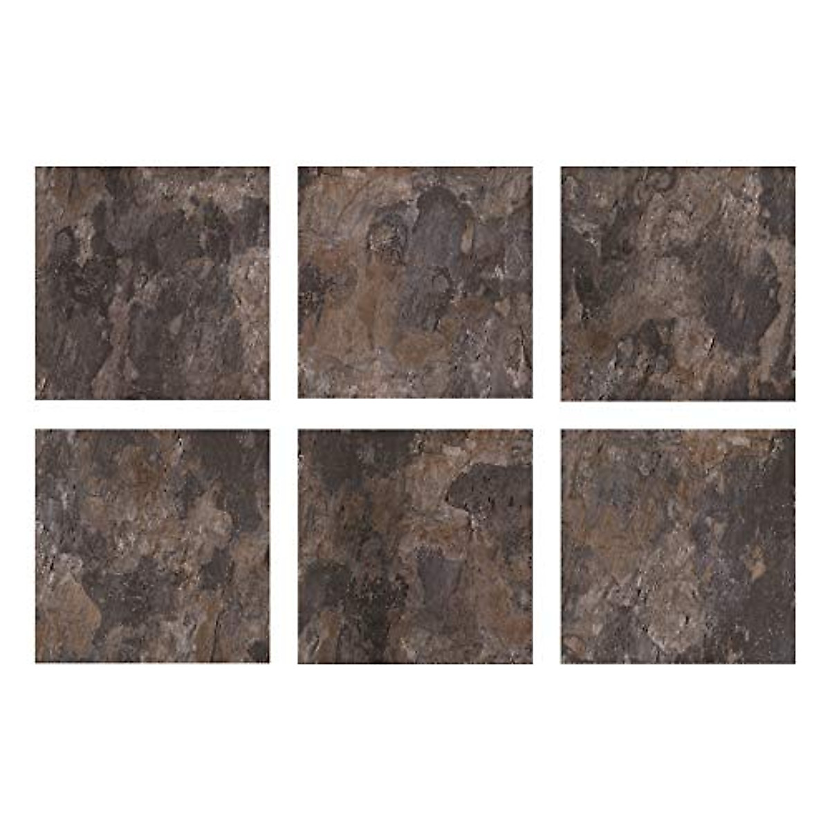 FloorPops FP3330 Brownstone Peel & Stick Floor Tiles, Brown