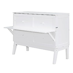 GAOWEI Full Size Murphy Bed with USB Port and Removable Shelves on Each Side, Murphy Bed Full Hidden Murphy beds Murphy Cabinet Bed (White)