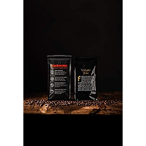 Death Wish Coffee Co. Whole Beans - Extra Kick of Caffeine - 1 lb & Valhalla Java Odinforce Blend 12 oz - Whole Bean Coffee Bundle/Bulk - USDA Certified Organic - Fair Trade - Arabica & Robusta Beans