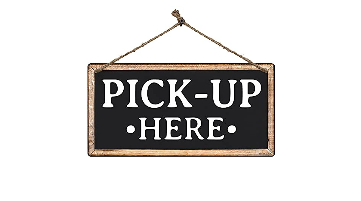 ATX Custom Signs - Order Here Pickup Signs 2 Pack