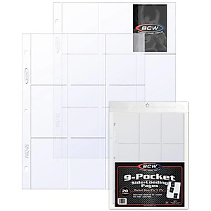 BCW 1-PRO9S-20 New Pro 9-Pocket Page - Side Load