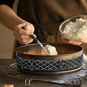 6 Pieces Bake Evenly Cake Strips Colorful Cake Pan Baking Strips Absorbent Thick Baking Tray Protection Strap for Clean Edges Baking (Stylish Style)