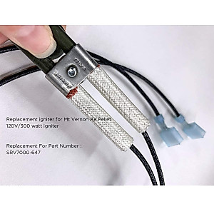 Replacement Igniter Part SRV7000-647 for Quadrafire Mt Vernon AE and Insert Pellet Stove, 300 Watts