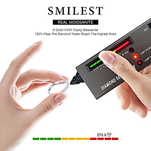 AmoreNel Moissanite Wedding Band,0.4 ct D Color VVS1 Lab Created Diamond Sterling Silver Rings Half Eternity Stackable Engagement Ring Anniversary Band Size 4-10 (7.5)