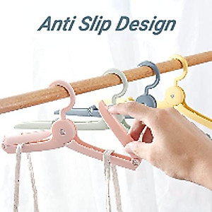 Travel Folding Hangers (3pcs), Portable Folding Clothes Hangers, Save Space and Easy to Carry