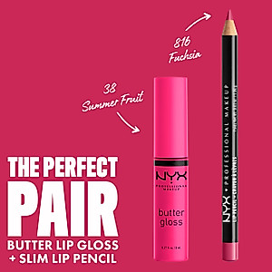 NYX PROFESSIONAL MAKEUP Butter Gloss, Non-Sticky Lip Gloss - Summer Fruit (Hot Pink)
