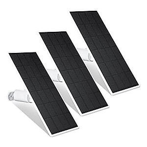 Wasserstein Solar Panel for Google Nest Cam Outdoor or Indoor, Battery - 2.5W Solar Power - Made for Google Nest (3-Pack)