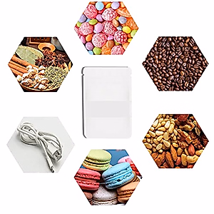 100 Pcs Resealable Bags, Stand-up Food Storage Bags with Clear Window, Sealable Zip Lock Self Sealing Bags for Packaging Products (White 4 x 6 In)