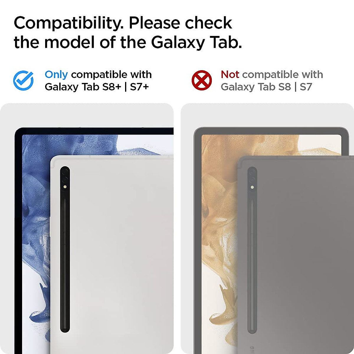 Spigen Tough Armor Pro Designed for Galaxy Tab S8 Plus Case (2022) / Galaxy Tab S7 Plus Case (2020) with S Pen Holder - Gunmetal