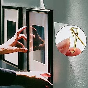 Picture Hooks, 100 Pieces Picture Hanging Kits Including 30lb and 50lb Picture Hanging Hooks, 2 Sizes Professional Picture Hangers with Nails for Drywall Wooden Wall