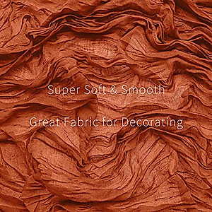 2 Pack Terracotta Cheesecloth Table Runners, 10Ft Gauze Table Runner Rustic Rust Wedding Cheese Cloths Decor for Bridal Baby Shower Arch Drapery Birthday Party Decorations