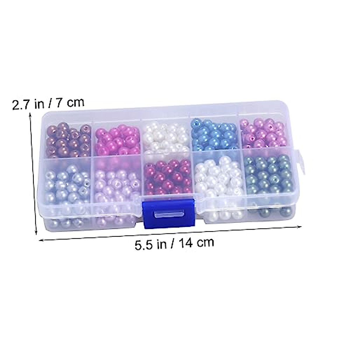 COHEALI 500pcs Glass Crystal Beads Bracelet Kit Beads Bracelets Beads Gemstone Round Loose Bead Box Set Mixed Crystal Jewel Beads Dyed Beads Round Beads for Necklace Making Suite Jewelry