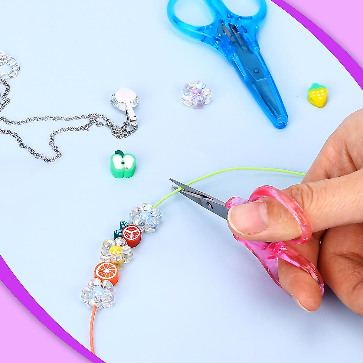 2Pcs Small Scissors All Purpose Craft Scissors Mini Detail Small Scissors Stainless Steel Scissors with Protective Cover Precision Straight Fine Tips Design for Paper Cutting,Scrapbooking