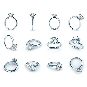 NANA Jewels 2.00ct Matrix Simulated Diamond Solitaire Engagement Ring Wedding Set w/Pure Brilliance Zirconia Size 7