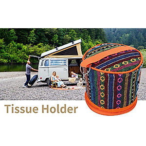 Tissue Holder Toilet Paper Storage Holder Outdoor Hiking Roll Paper Hanging Cover Wipes Box Case Holder Storage Bag with Hook for Camping Tent Home Office Toilet Paper Holder Camping