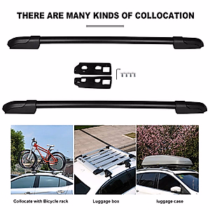 ECCPP Roof Rack Side Rails Compatible for Honda Pilot 2009-2015 Cargo Racks Rooftop Luggage Canoe Kayak Carrier Rack - Max Load 165LBS Kayak Rack Accessories