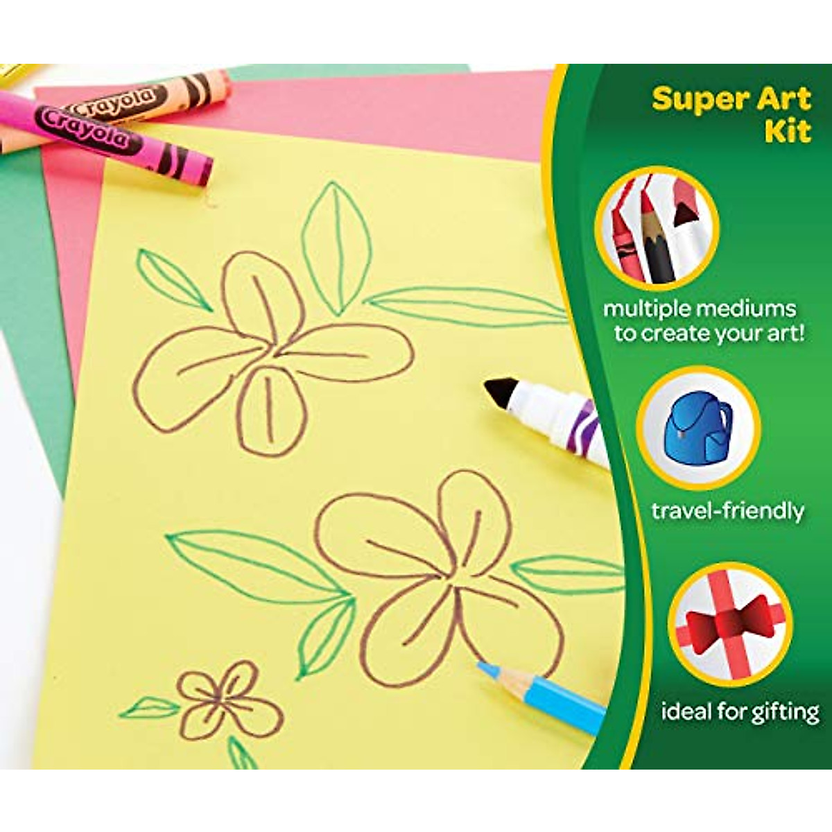 Crayola Super Art Coloring Kit, Arts & Crafts Gift for Girls & Boys, Styles Vary, 100+ Pcs [Amazon Exclusive]