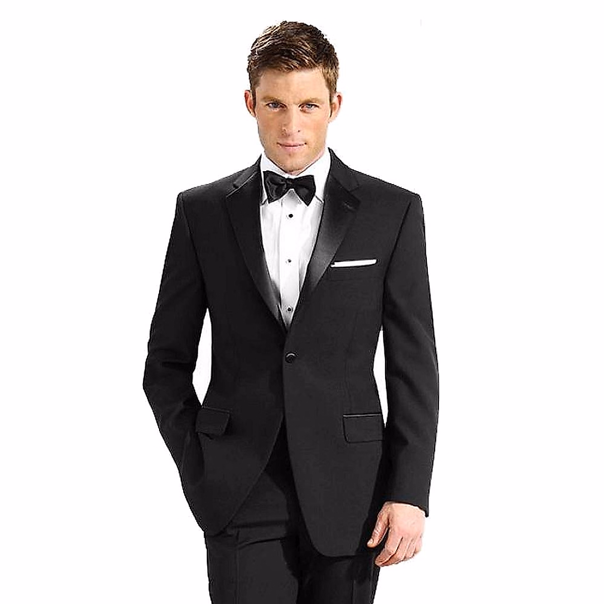 NEIL ALLYN 100% Polyester Tuxedo Jacket Black