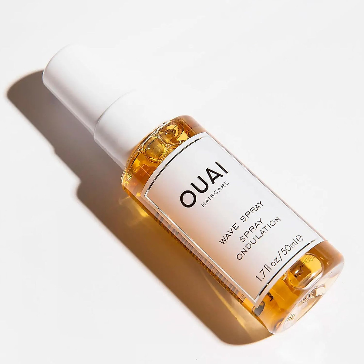 OUAI Wave Spray Travel Size - Coconut Oil & Rice Protein Texturizing Mist for Beach Waves, Volume & Shine - Paraben-Free, Safe for Color & Keratin-Treated Hair (1.7 fl oz)