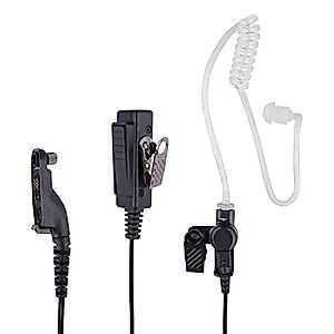 Motorola APX 6000 Earpiece,XPR7550 XPR6350 XPR6550 XPR7350 XPR7550e APX 4000 6000 7000 Walkie Talkies Earpiece and Mic Acoustic Tube Noise Reduction Reinforced and Two Way Radio Headset with Mic PTT