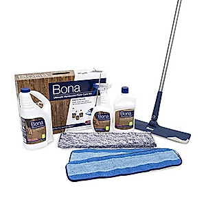 Bona Ultimate Hardwood Floor Care Kit - Includes Microfiber Mop, Hardwood Floor Cleaning Solution and Refill, Hardwood Floor Polish, Microfiber Cleaning Pads, and Microfiber Dusting Pad