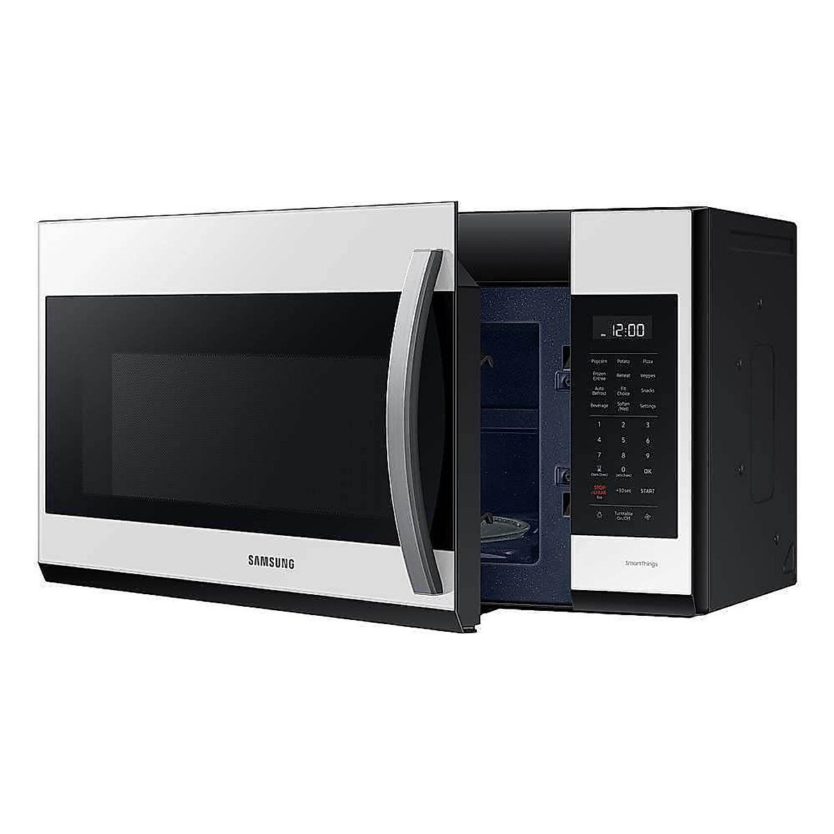 Samsung ME19CB704112 1.9 Cu. Ft. Bespoke White Glass Smart Over-the-Range Microwave