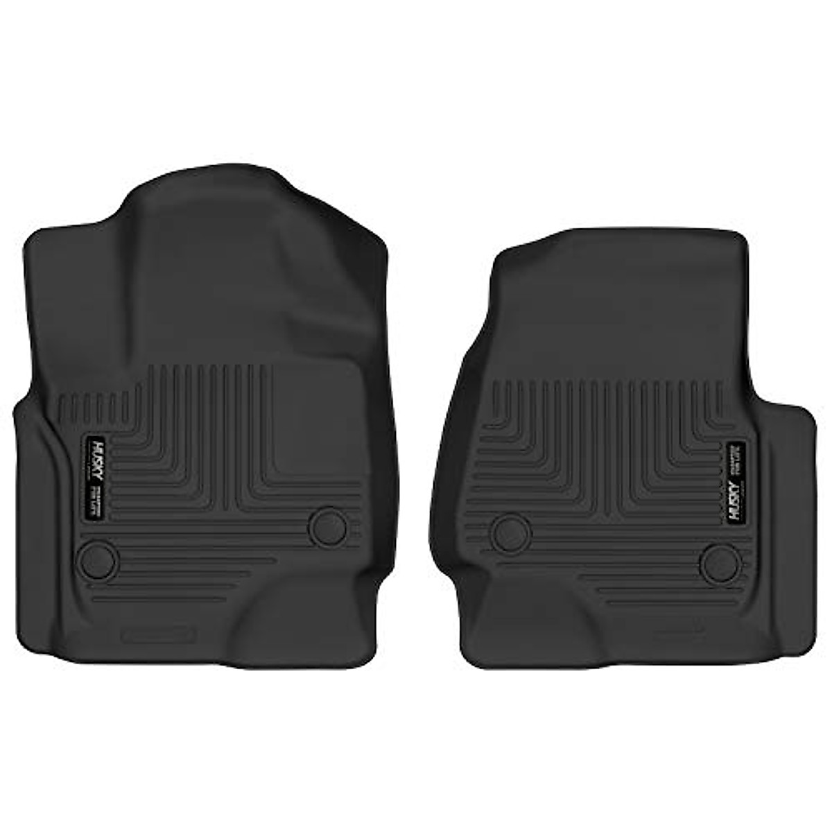 Husky Liners X-act Contour Floor Mats | Fits 2018 - 2024 Ford Expedition/Lincoln Navigator | Front Row, 2-pc Black - 54651