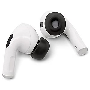 WC TipZ - Upgraded Memory Foam Ear Tips for Airpods Pro Made by Wicked Cushions | Improved Comfort, Tighter Seal, Better Foam Rebound Time | Fits Perfectly in Charging Case | Pitch Black