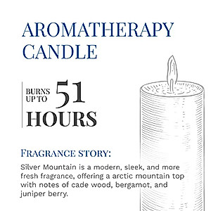 Rugged & Refined Scented Candle, Silver Mountain, 16.25 oz, White